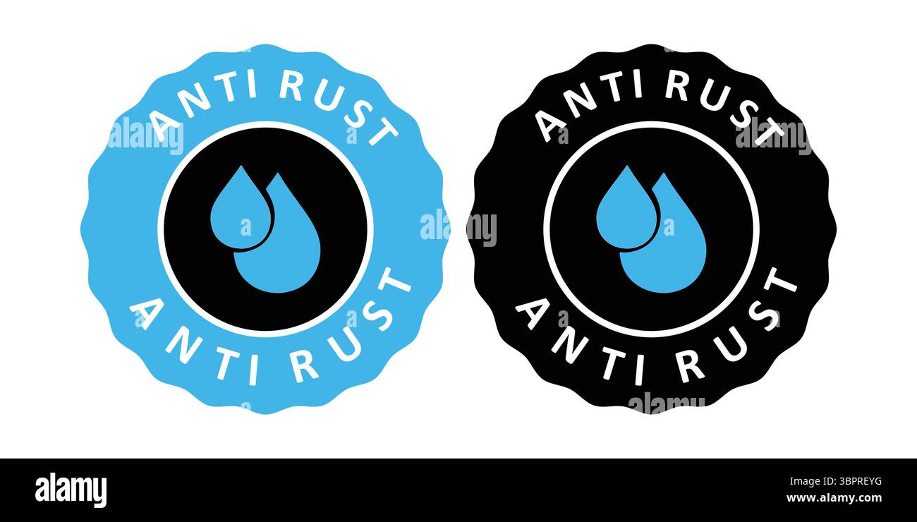 Rust Resistant Icons for Anti Corrosion and Protective Packaging Stock ...