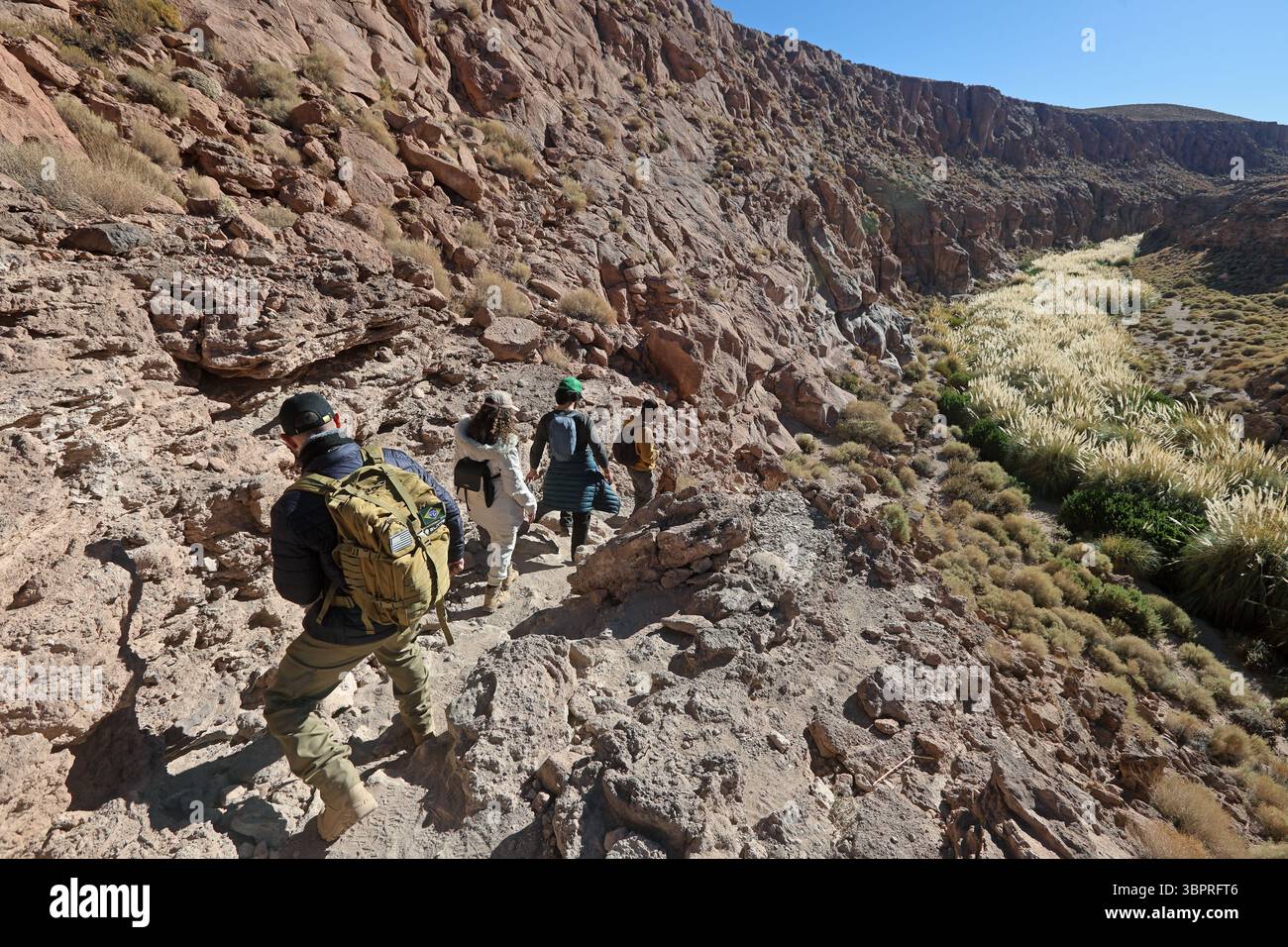 South America Chile Atacama Desert Canyon Quebrada Escalera Trekking ...