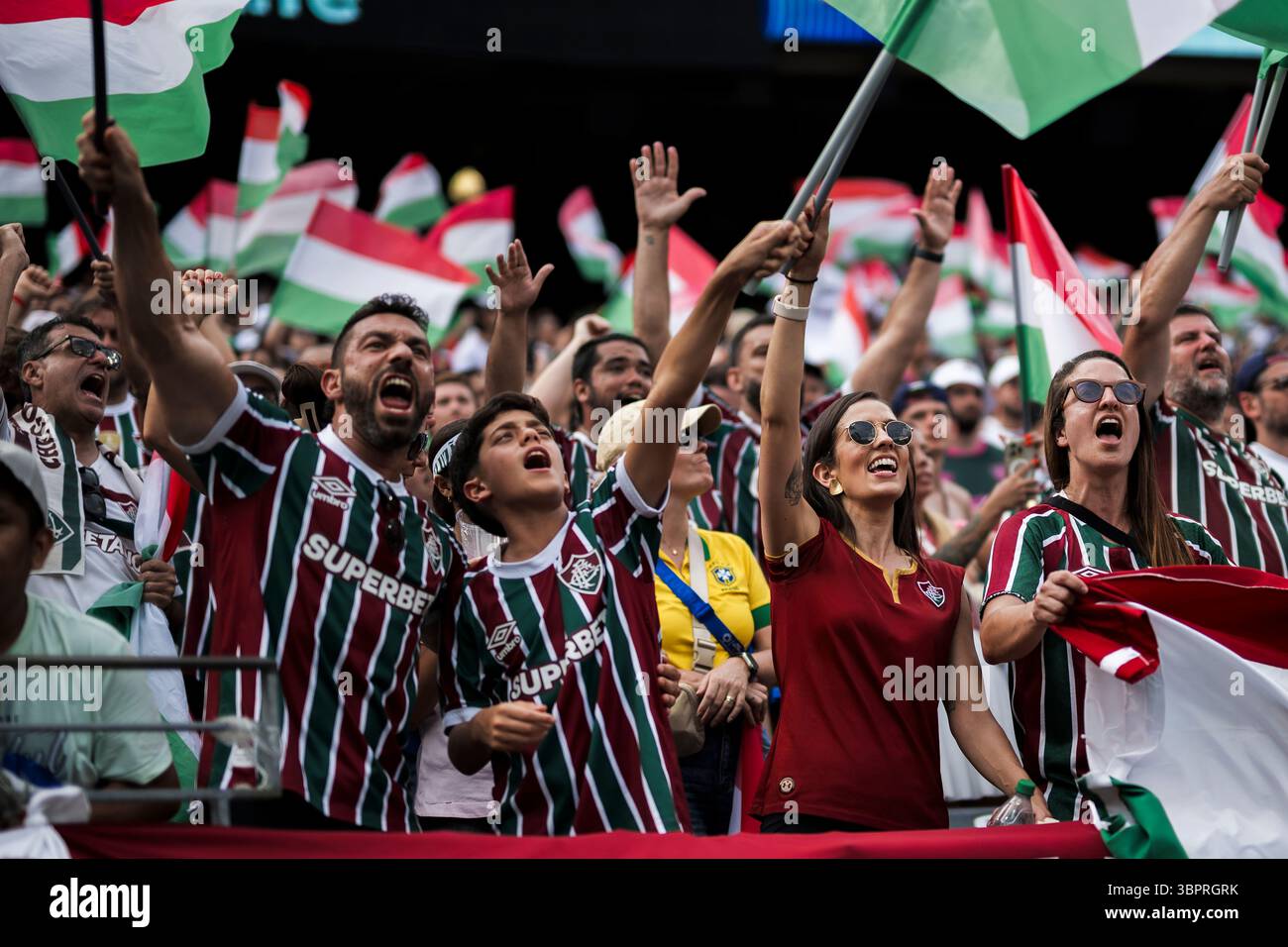 Fans of Fluminense FC show their support at the end of the FIFA Club ...