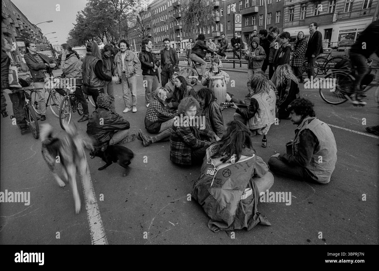 Fahrrad Demo gegen Innenstadtring Deutschland, Berlin, 10.05.1992 ...