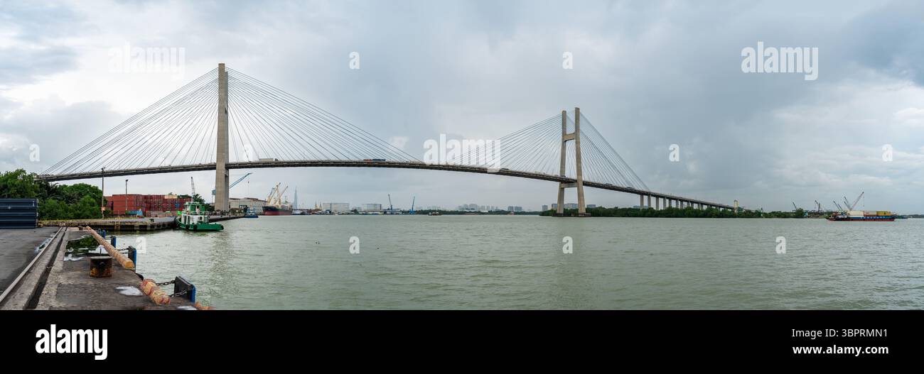 Phú Mỹ Bridge over the Saigon River in Ho Chi Minh City, Vietnam Stock ...