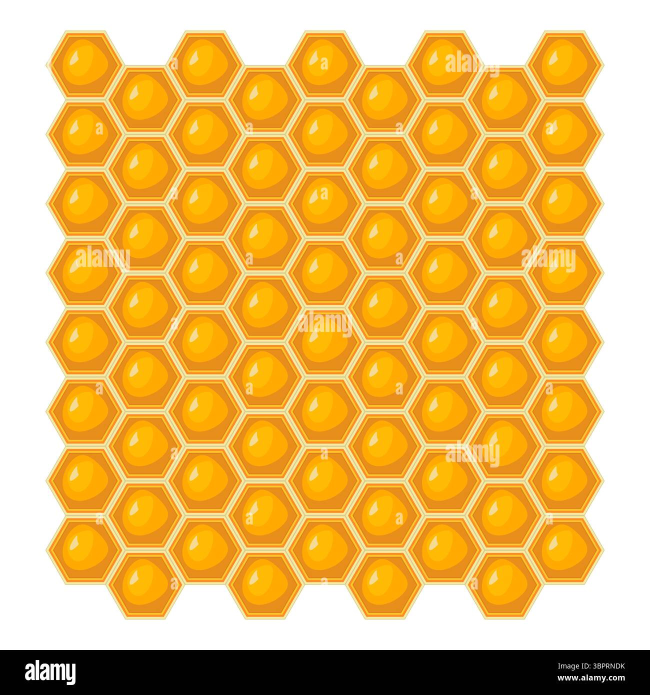 Honey in honeycomb hexagonal Stock Vector Images - Alamy