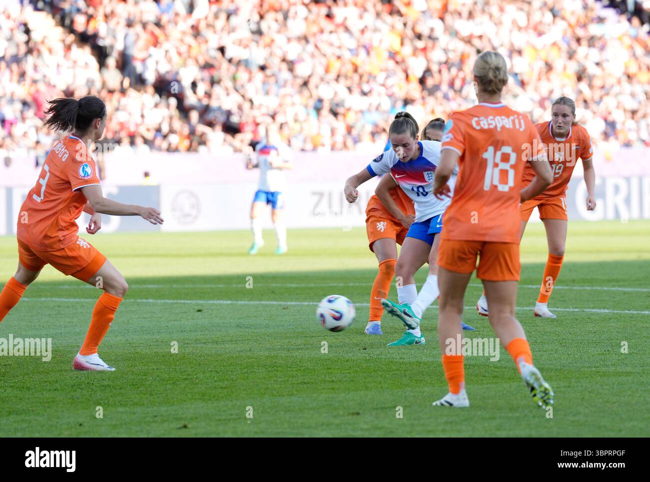 England's Ella Toone scores their side's fourth goal of the game during ...