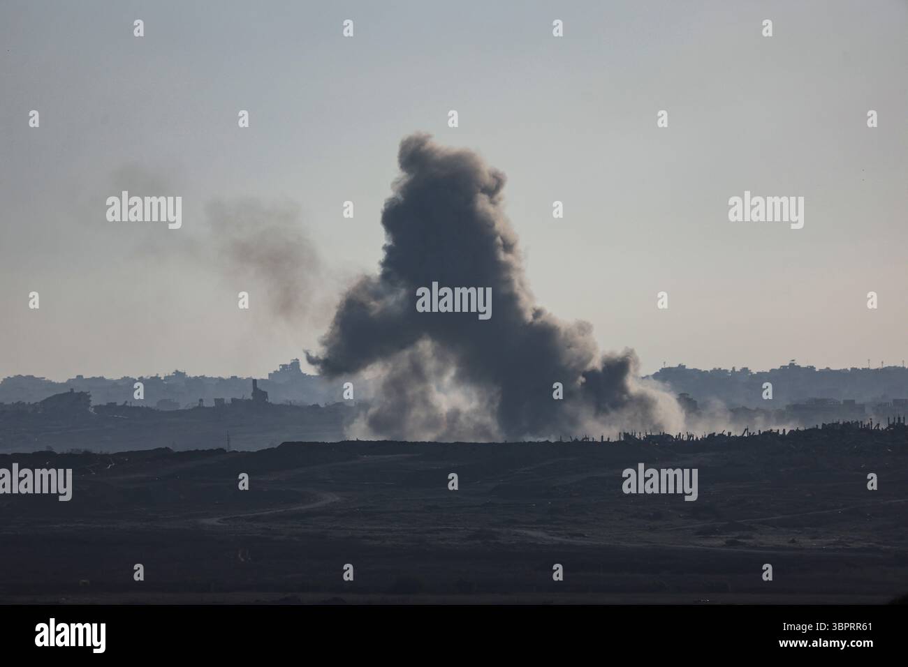 July 9, 2025, Gaza Border, Israel, israel: Smoke billows following an ...