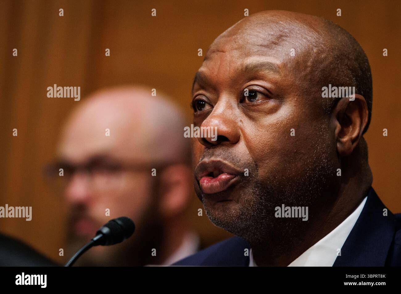 Committee Chairman Tim Scott (R-SC) speaks during a Senate Committee on ...