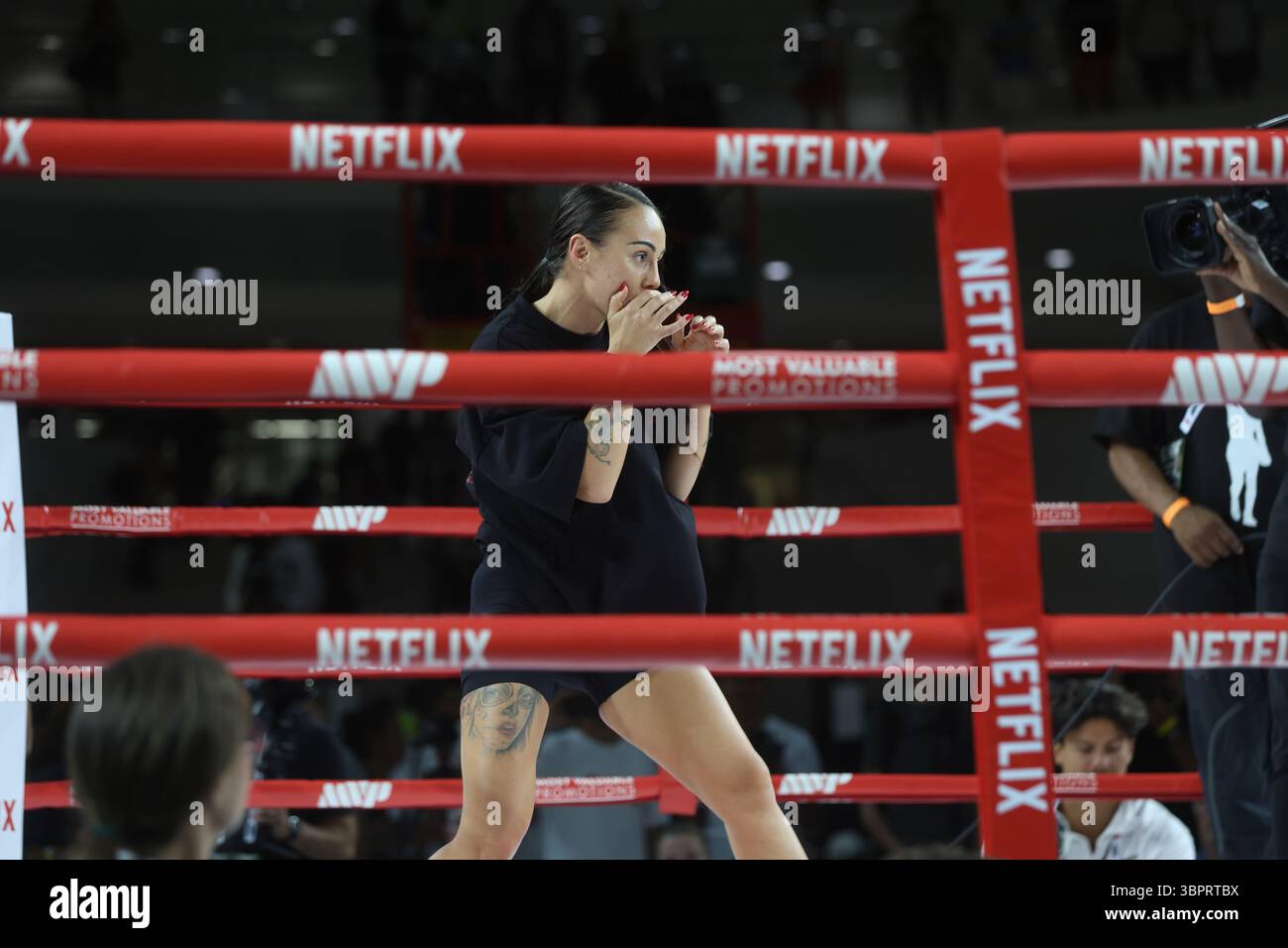 Cherneka Johnson during the Most Valuable Promotions Katie Taylor vs ...