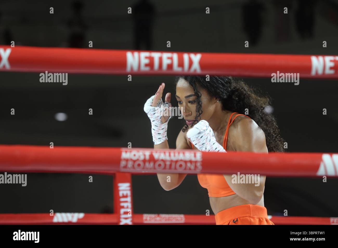 Alycia Baumgardner during the Most Valuable Promotions Katie Taylor vs. Amanda Serrano 3 Open ...