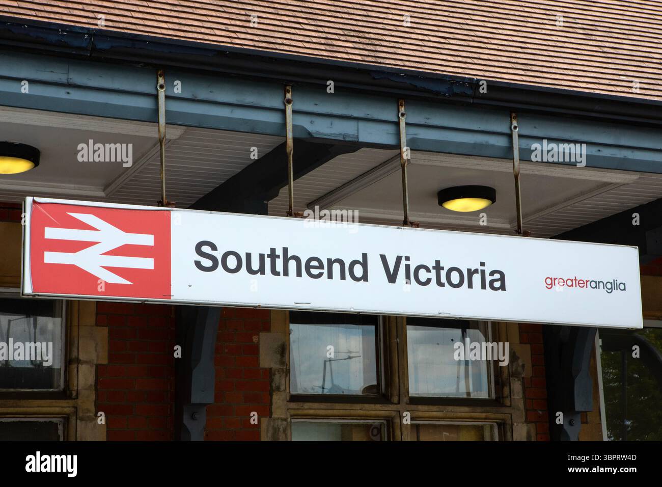 Essex, UK - June 23rd 2025: Sign on the exterior of Southend Victoria ...