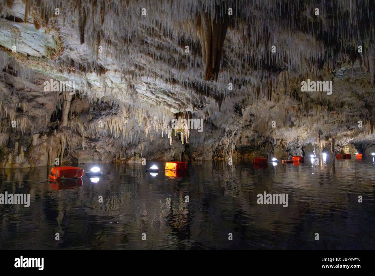 The Diros Caves are a complex of caves located above a small bay of the ...