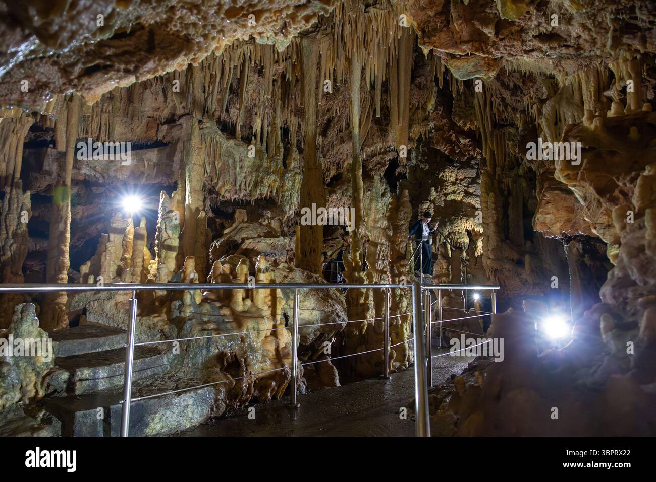 The Diros Caves are a complex of caves located above a small bay of the ...
