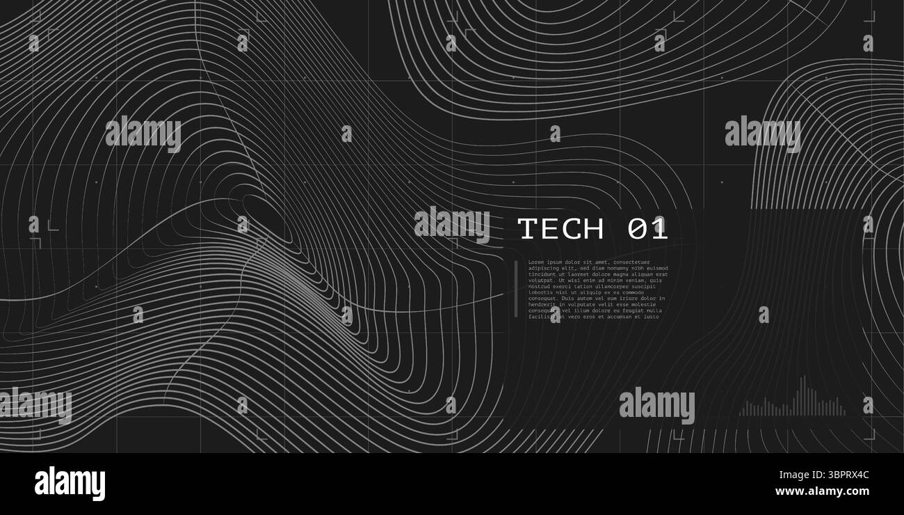 Lines And Grids Radio Waves Abstract Grid Structure Futuristic Mesh Wireframe Background