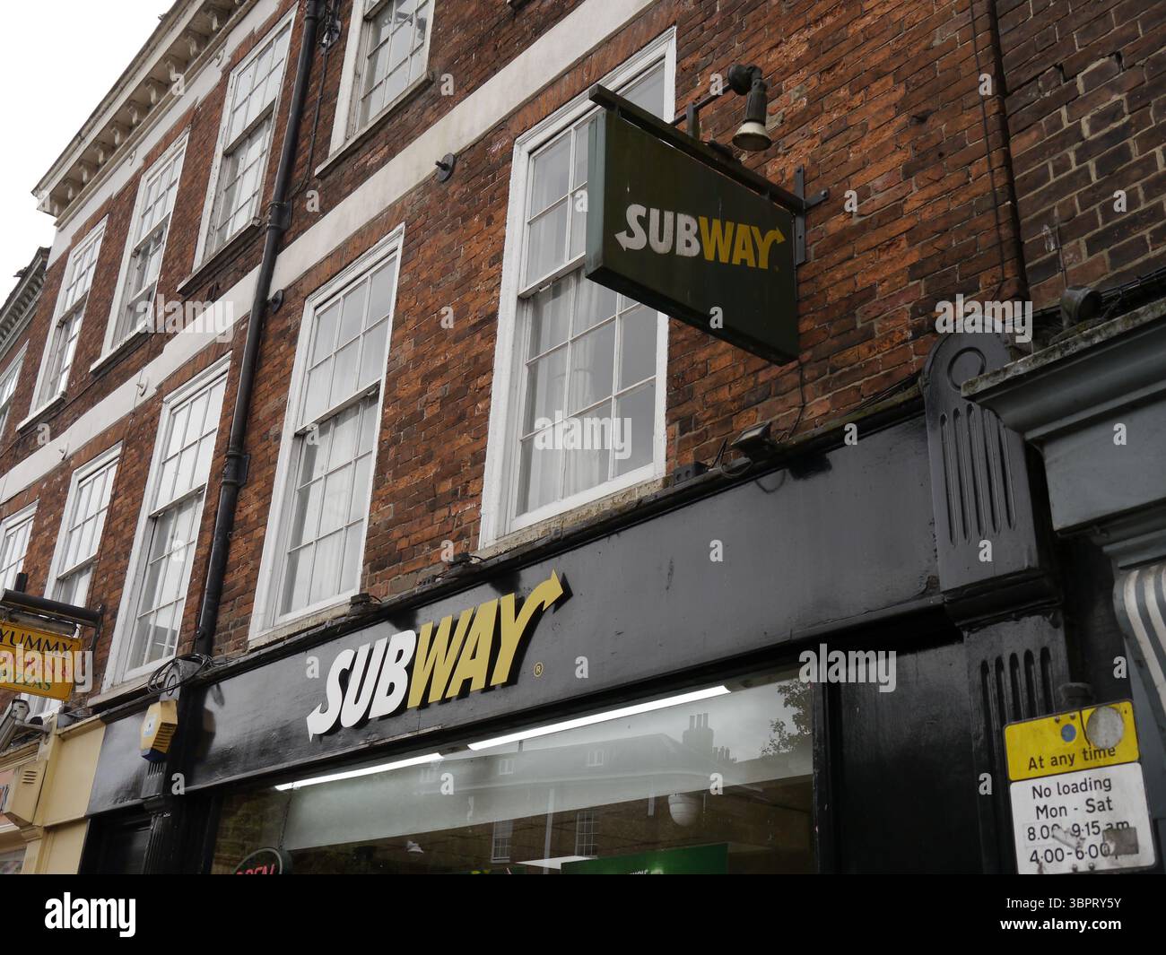 Subway sandwich bar Corporate logo signs in York City centre in June ...