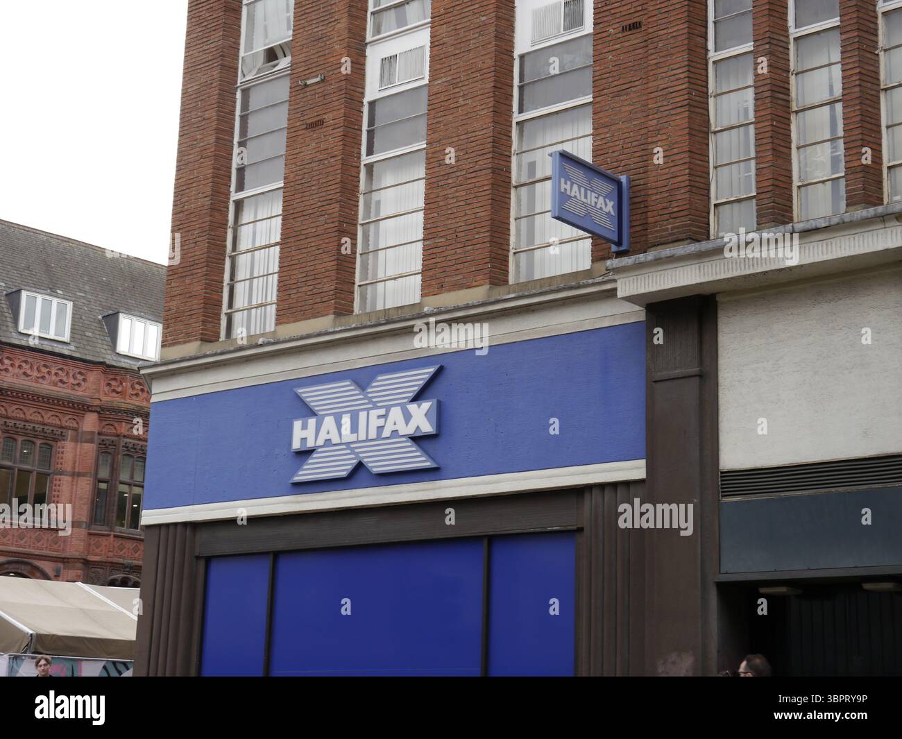 Halifax buildings Society Bank Corporate logo signs in York City centre ...