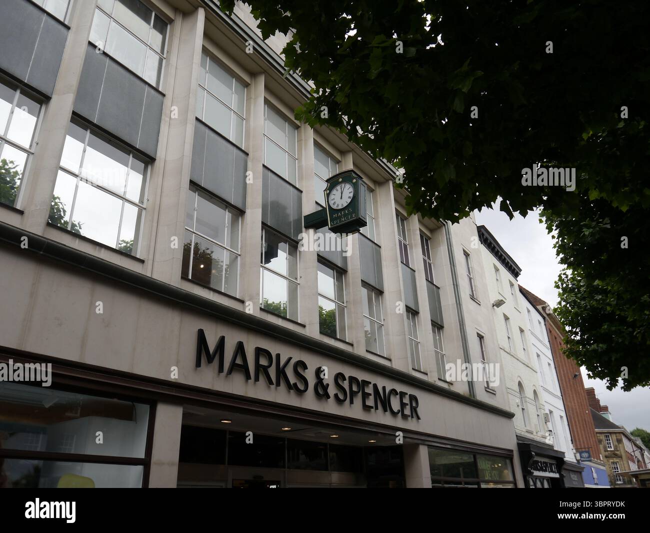 Marks and Spencer Food, M & S Corporate logo signs in York City centre ...