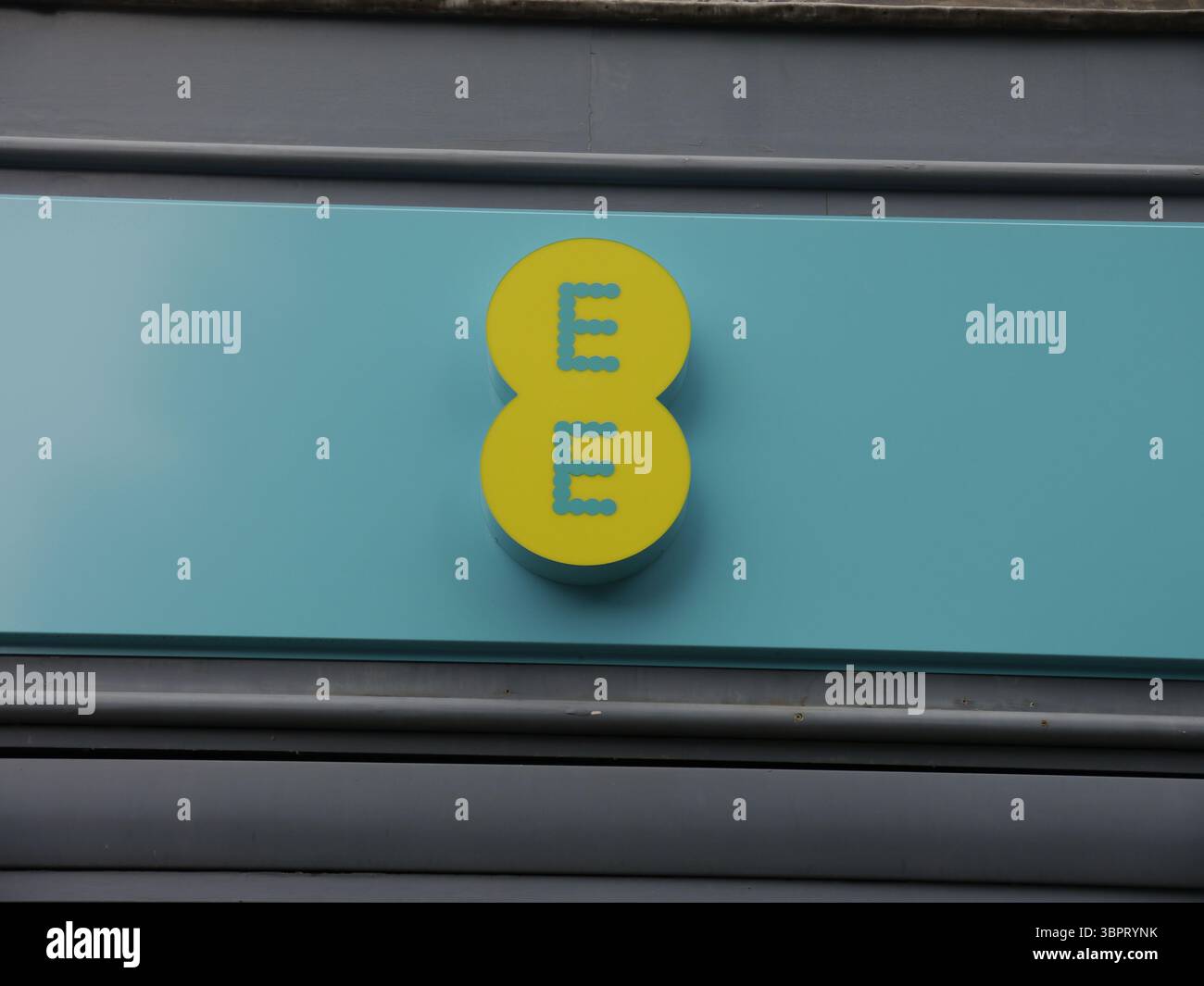 EE mobile phone network cell Corporate logo signs in York City centre ...