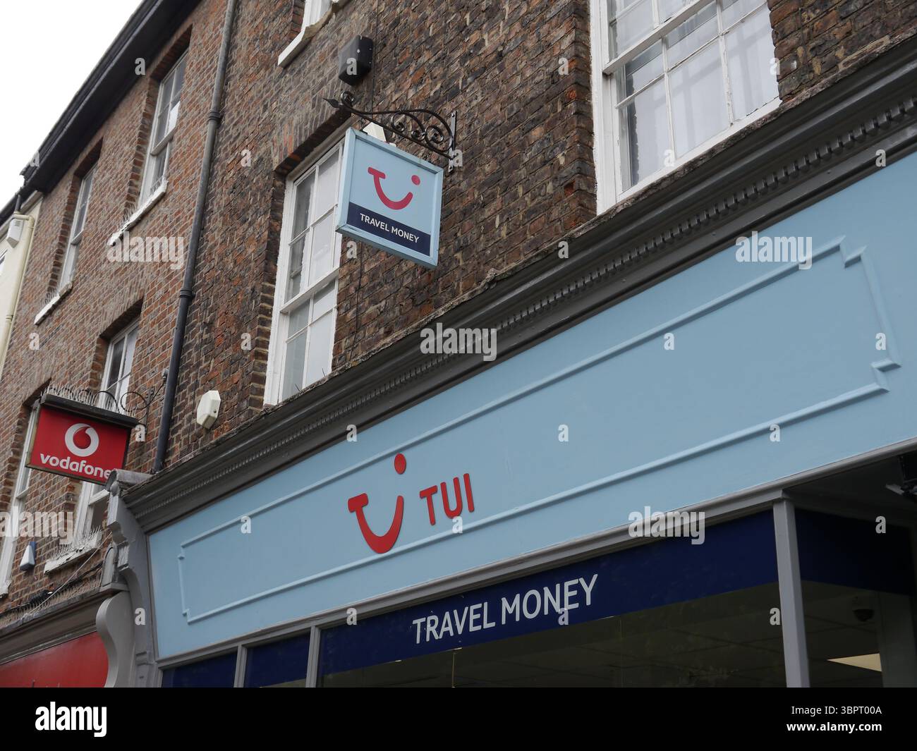 Tui travel agency formally Thompson’s travel Corporate logo signs in ...