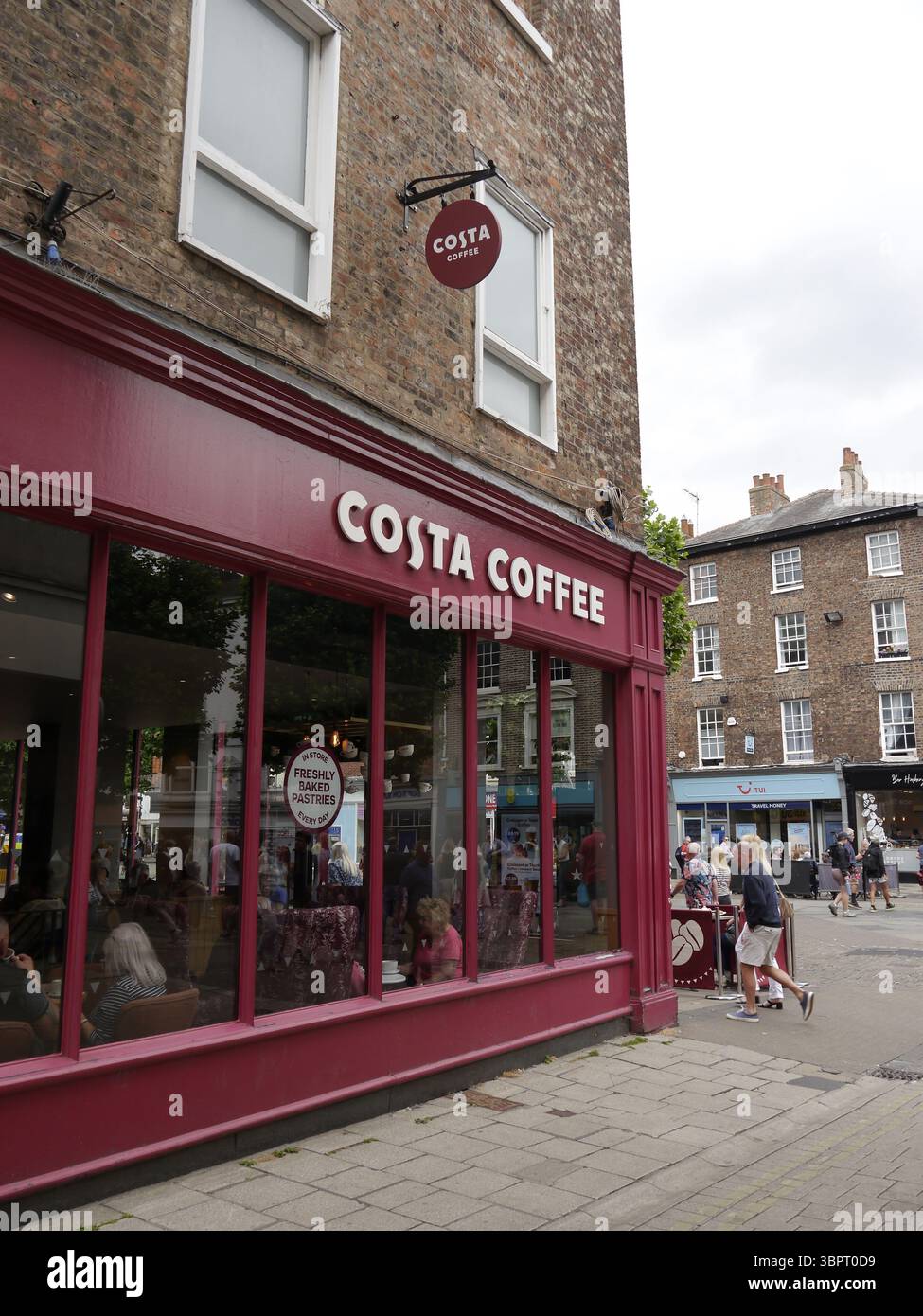 Costa Coffee Corporate logo signs in York City centre in June 2025 ...
