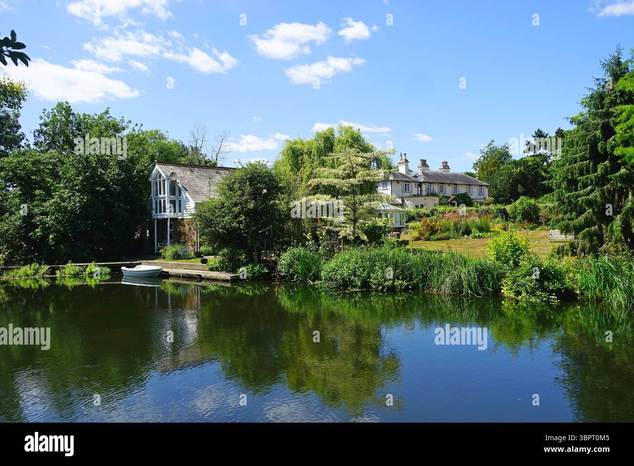 Hunsdon Mill House on the River Stort Stock Photo - Alamy