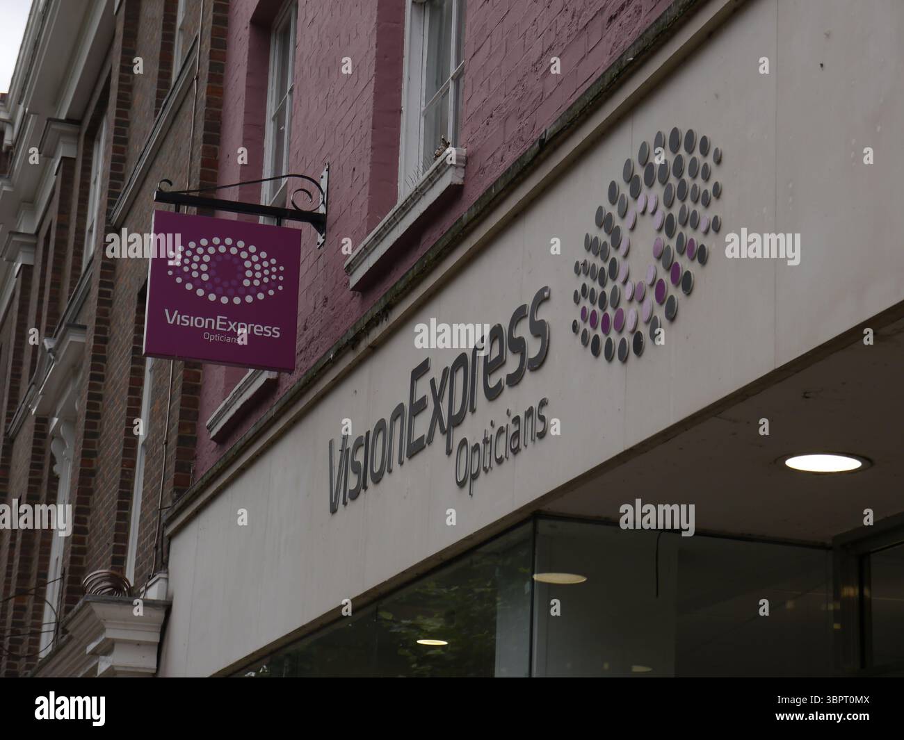 Vision Express opticians Corporate logo signs in York City centre in ...