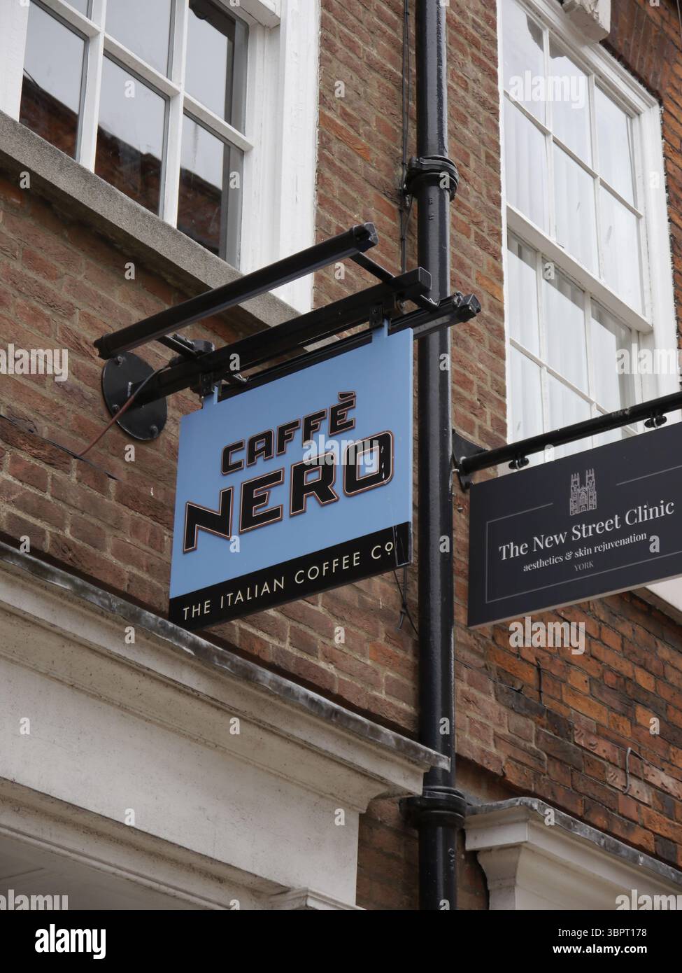 Café Nero coffee shop cafe Corporate logo signs in York City centre in ...