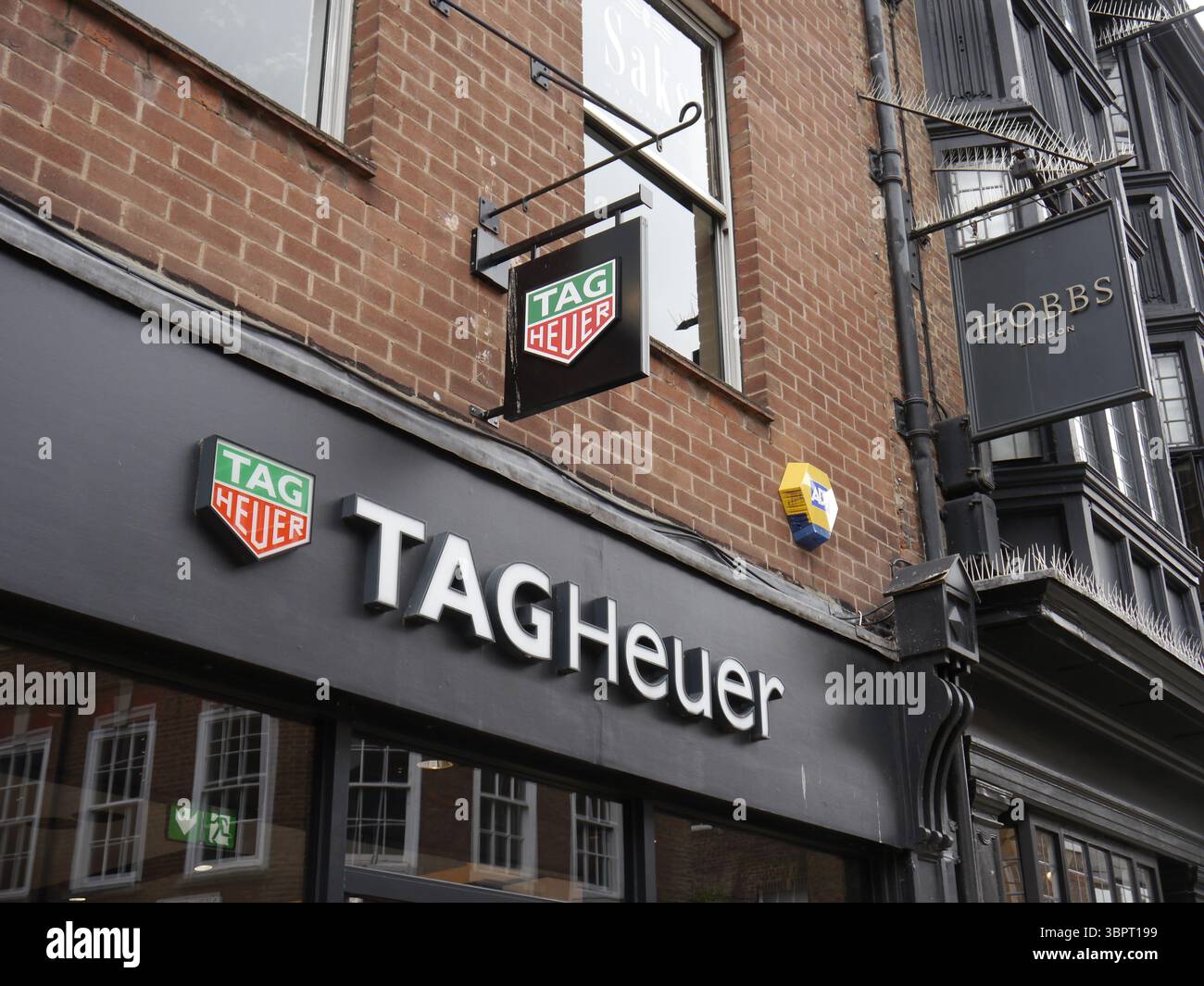TAG Heuer watches Corporate logo signs in York City centre in June 2025 ...