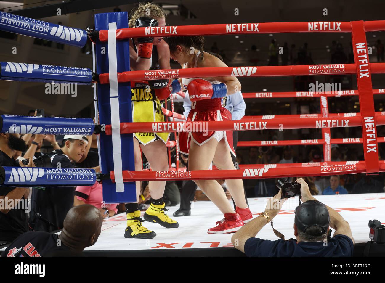 Colleen Davis and Elise Soto during the Most Valuable Promotions Katie ...