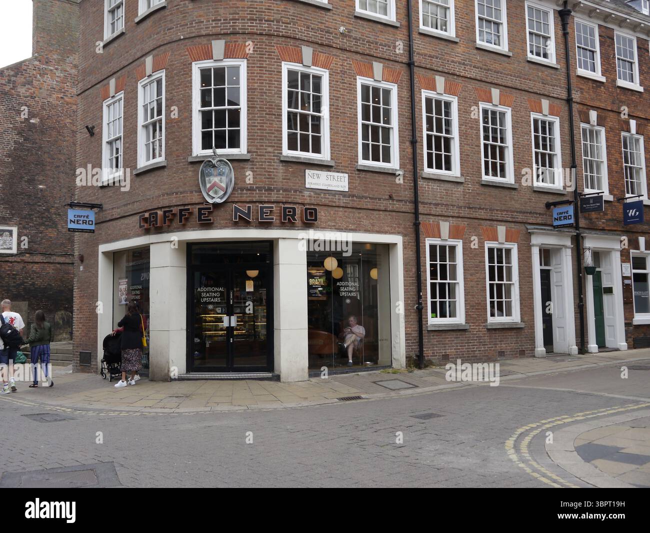 Café Nero coffee shop cafe Corporate logo signs in York City centre in ...