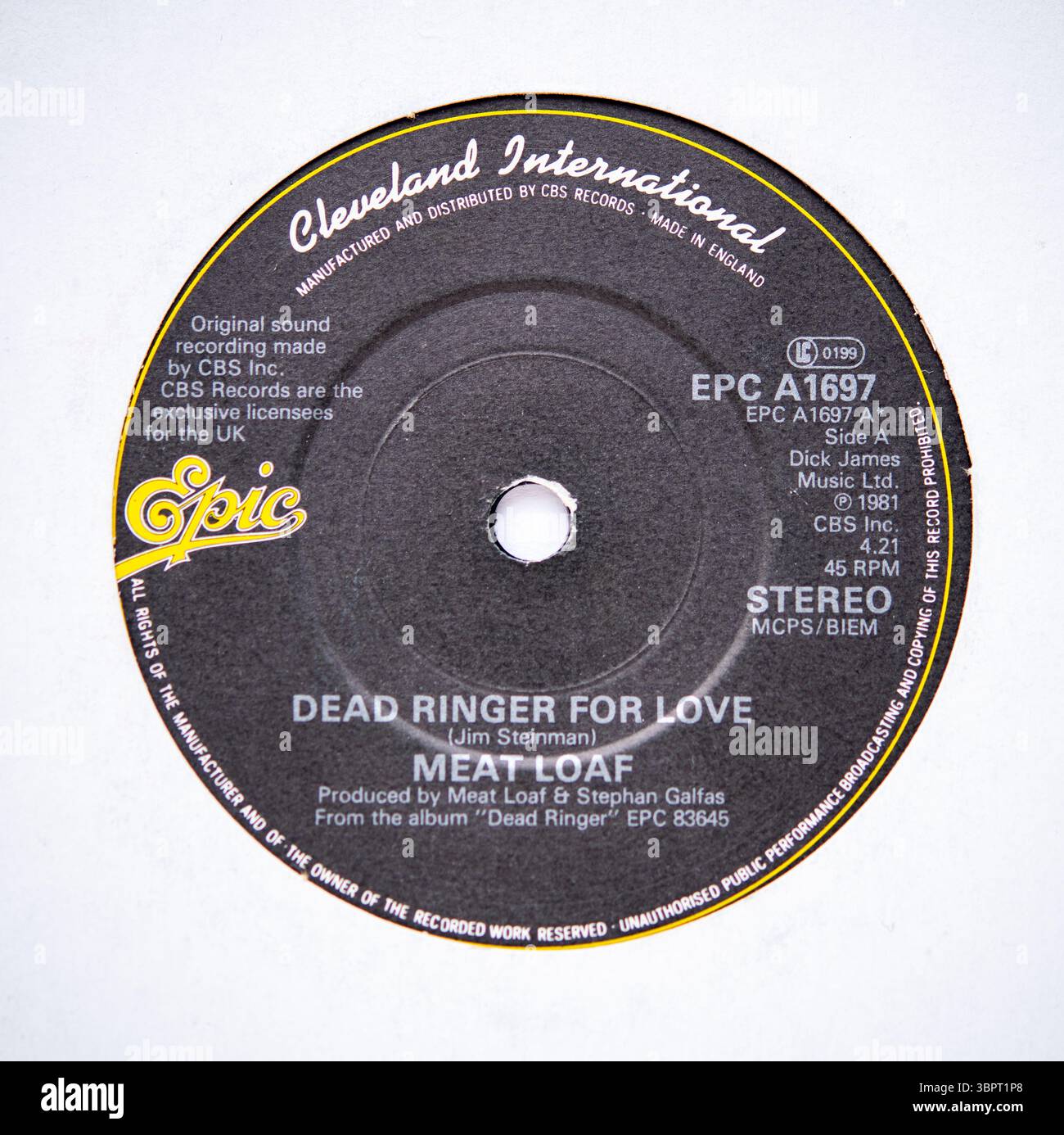 Centre label of the seven inch single version of the Dead Ringer For ...