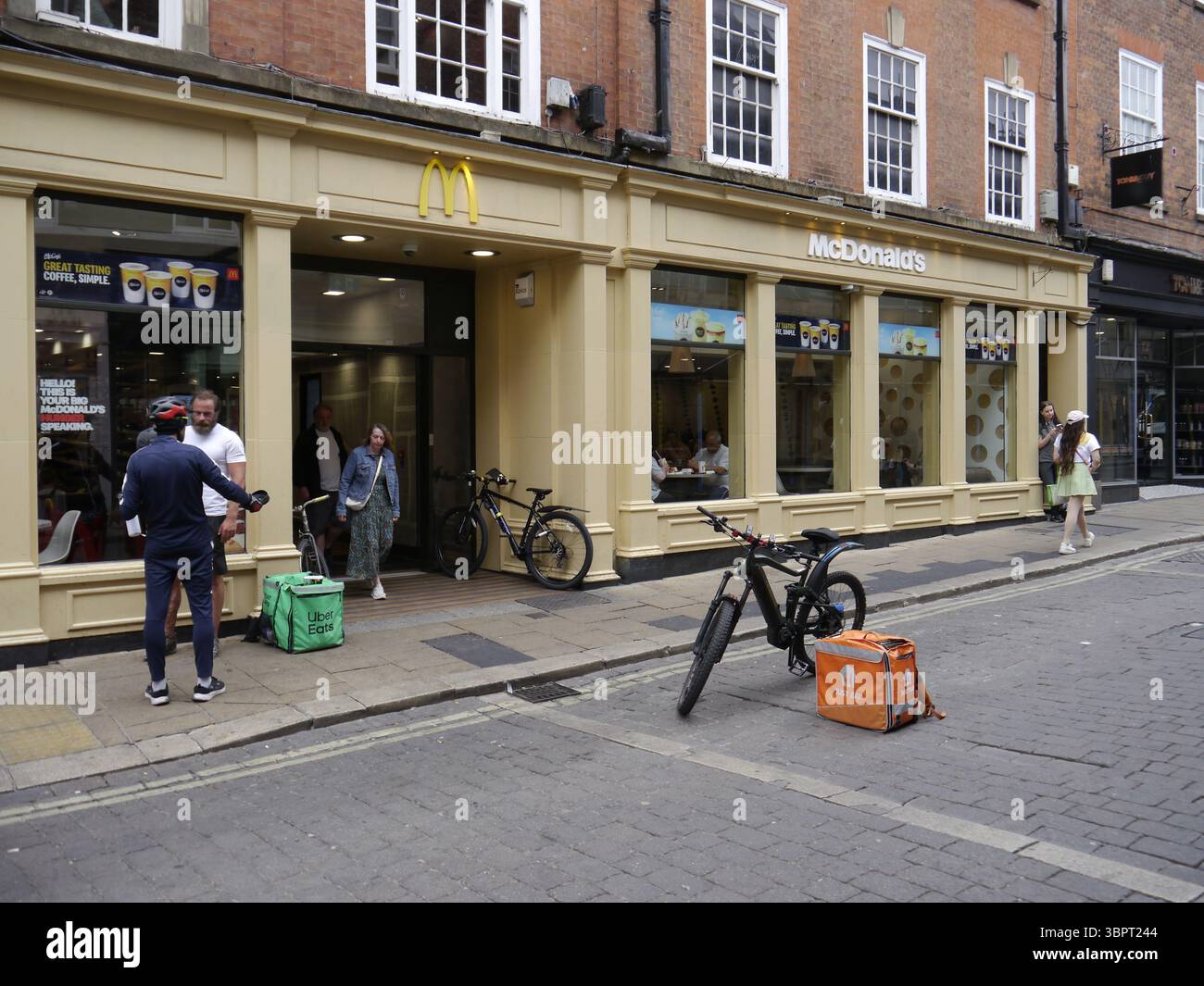 McDonald’s fast food burger chain just eat. Uber eats delivery service ...