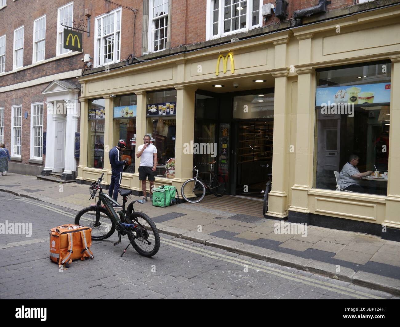 McDonald’s fast food burger chain just eat. Uber eats delivery service ...