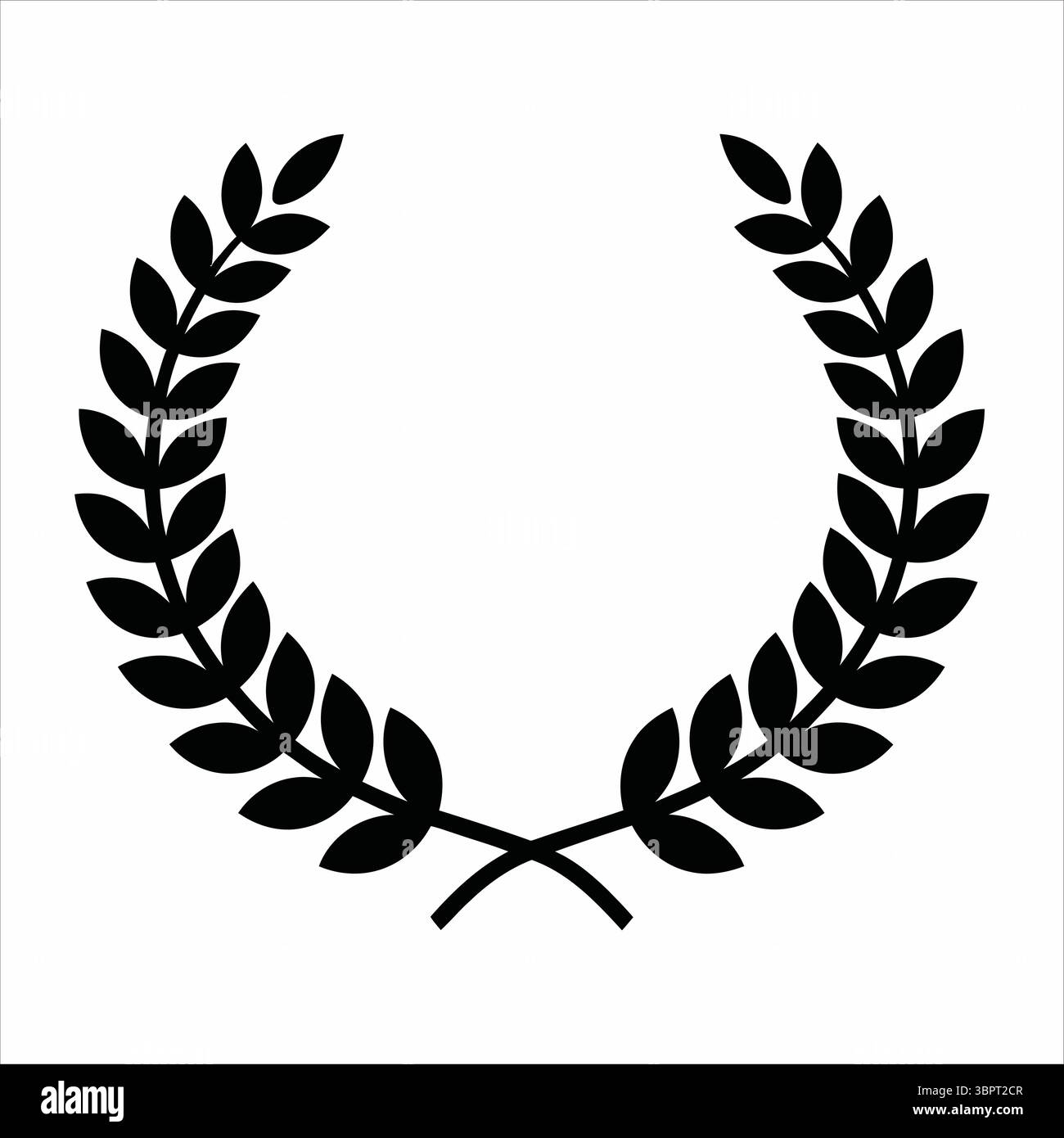 Black laurel wreath symbol victory symbol award emblem Stock Vector ...