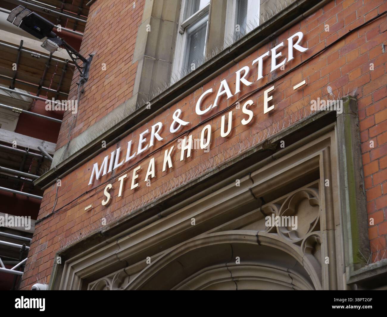 Miller and Carter Steakhouse Corporate logo signs in York City centre ...