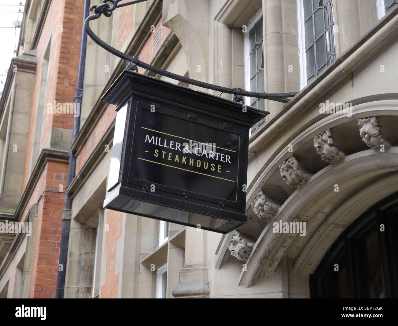 Miller and Carter Steakhouse Corporate logo signs in York City centre ...