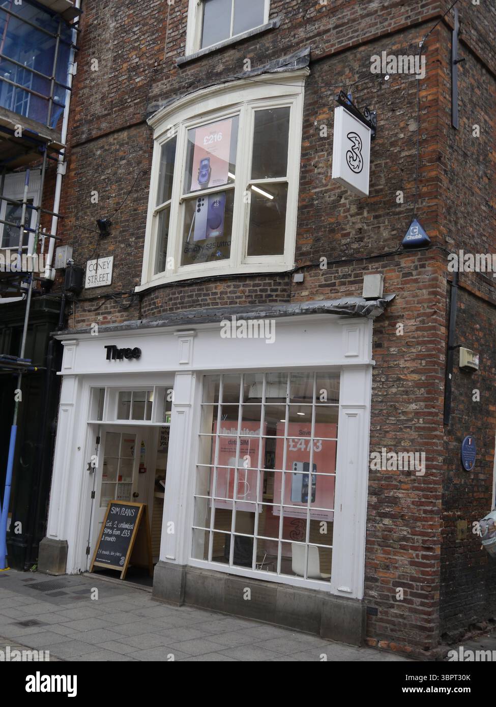 three telecom 3 , mobile phone cell company Corporate logo signs in ...