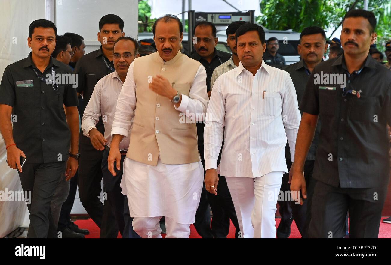 Mumbai, India. 09th July, 2025. MUMBAI, INDIA - JULY 9: Ajit Pawar, Deputy Chief Minister of ...
