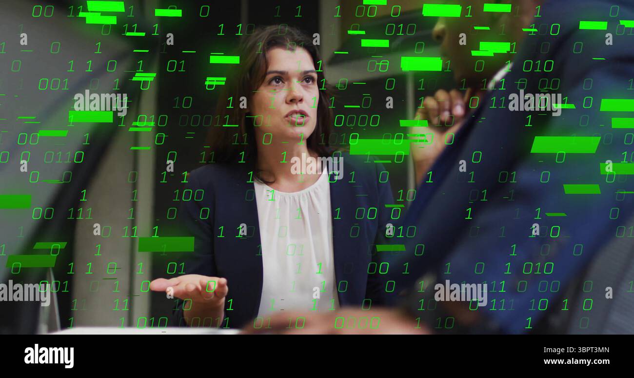 Woman gesturing speaking table hi-res stock photography and images - Alamy