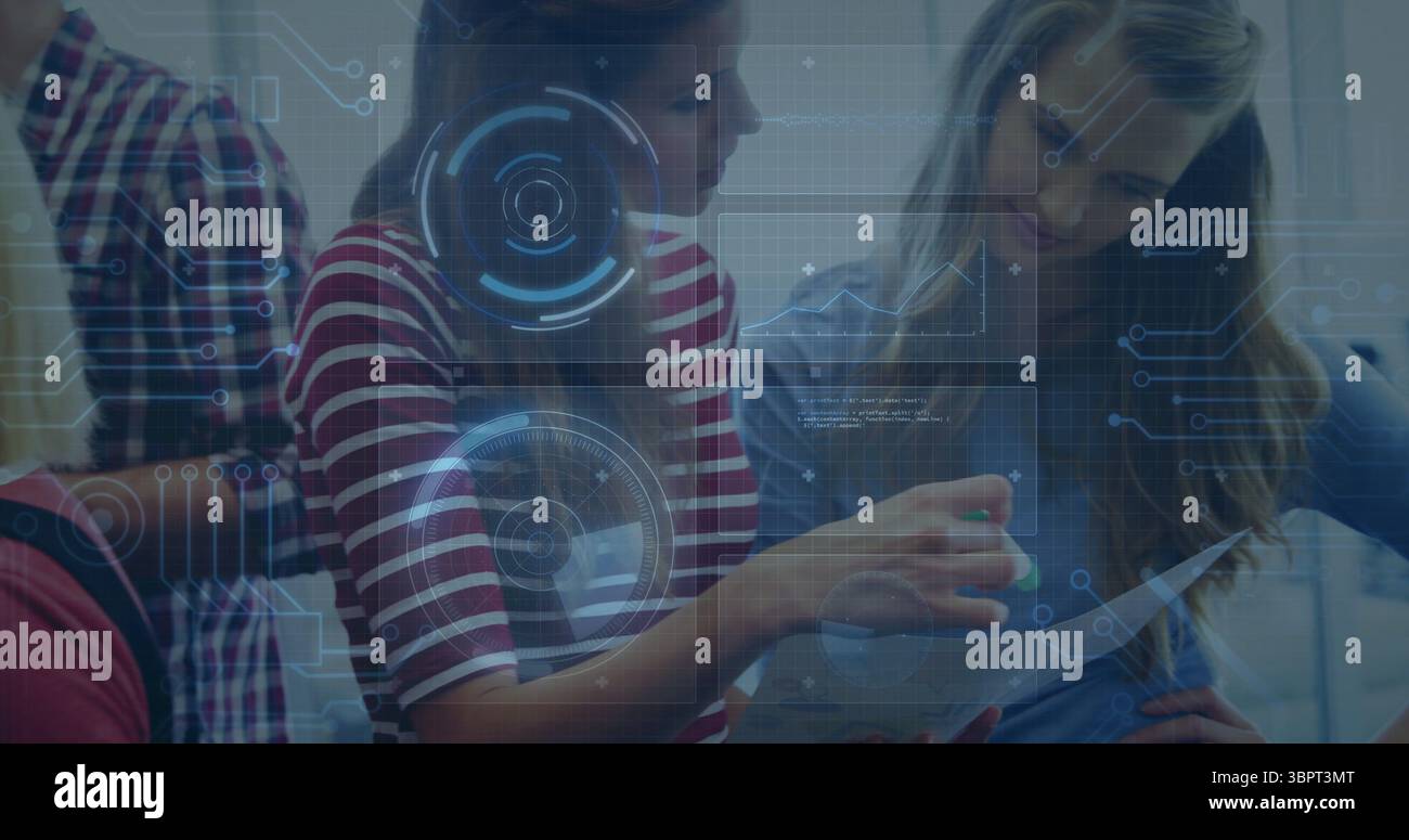 Collaborating office team examining white spherical prototype in ...