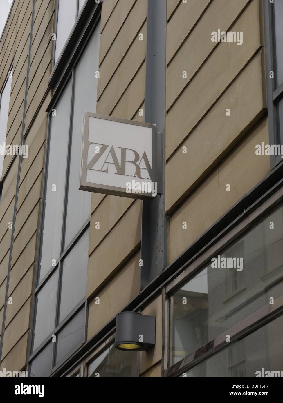 Zara fashion store Corporate logo signs in York City centre in June ...