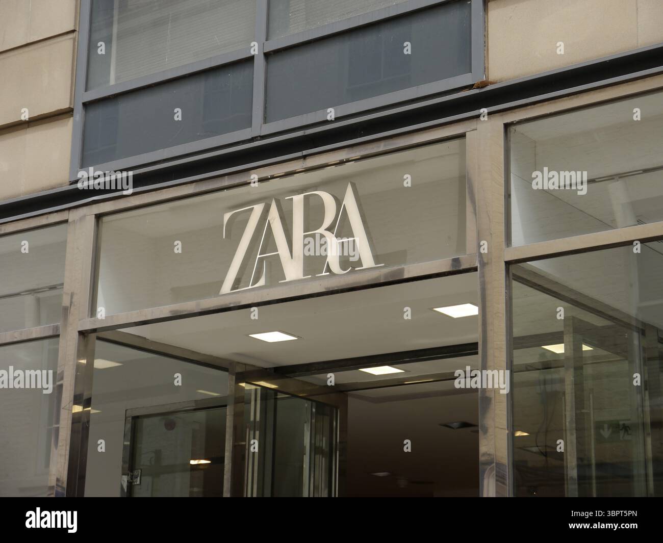 Zara fashion store Corporate logo signs in York City centre in June ...