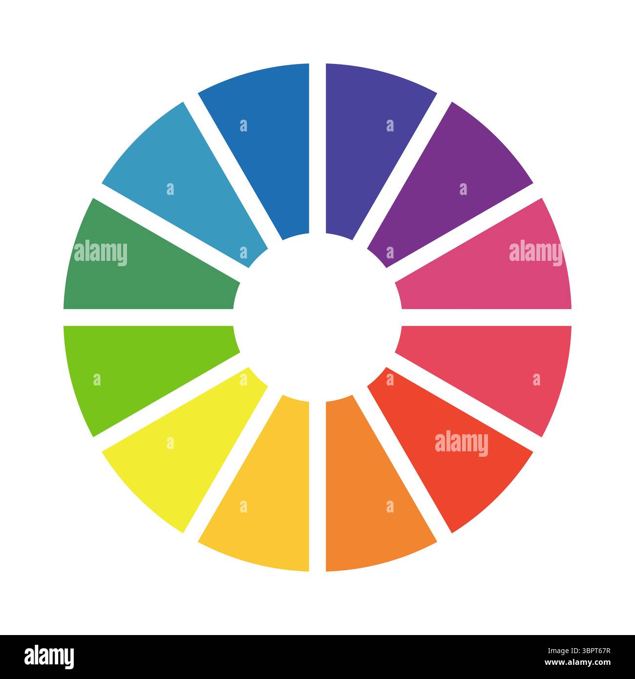 Color palette template for art school. Multicolored wheel. Infographic ...