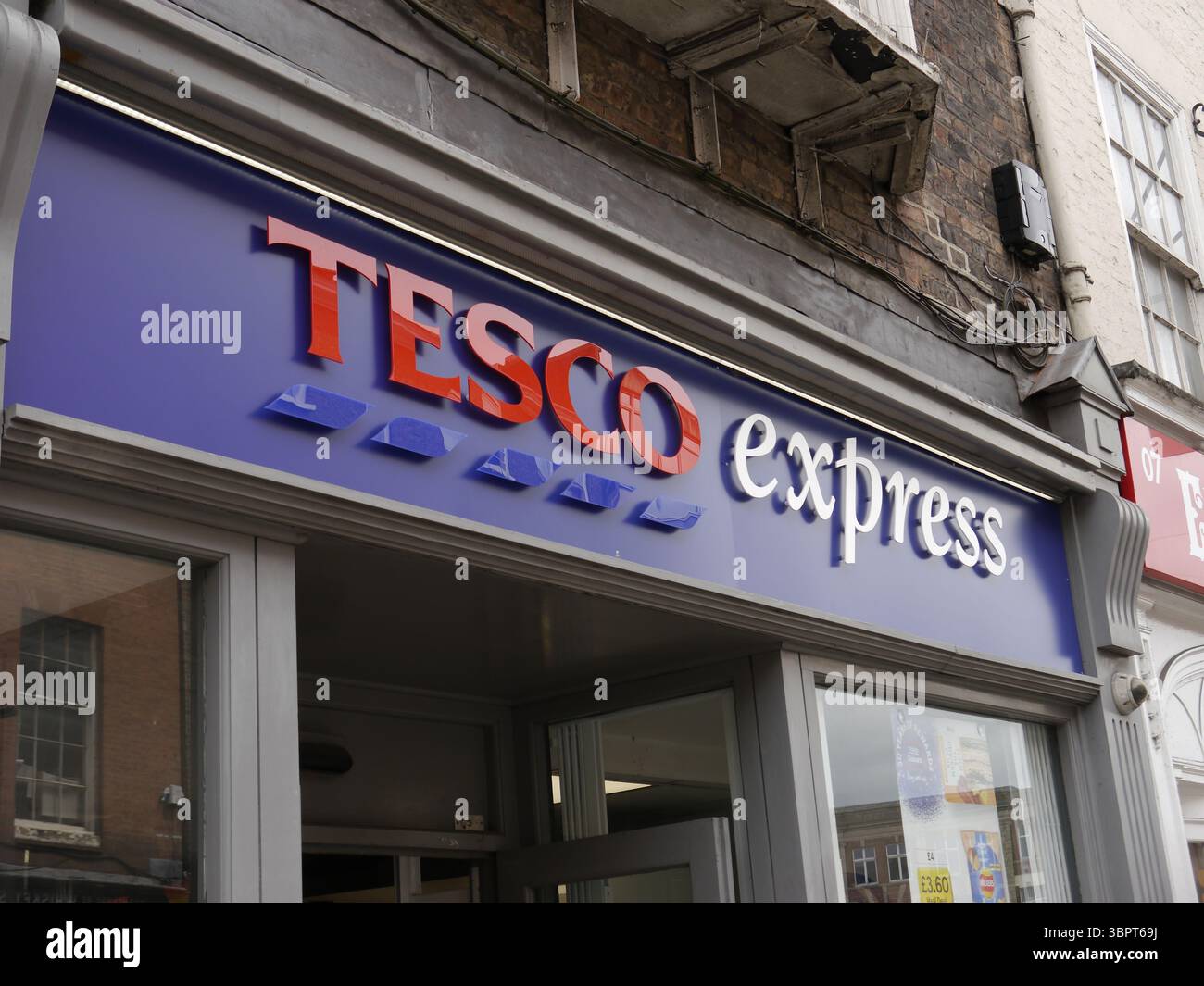 Tesco, express Corporate logo signs in York City centre in June 2025 ...