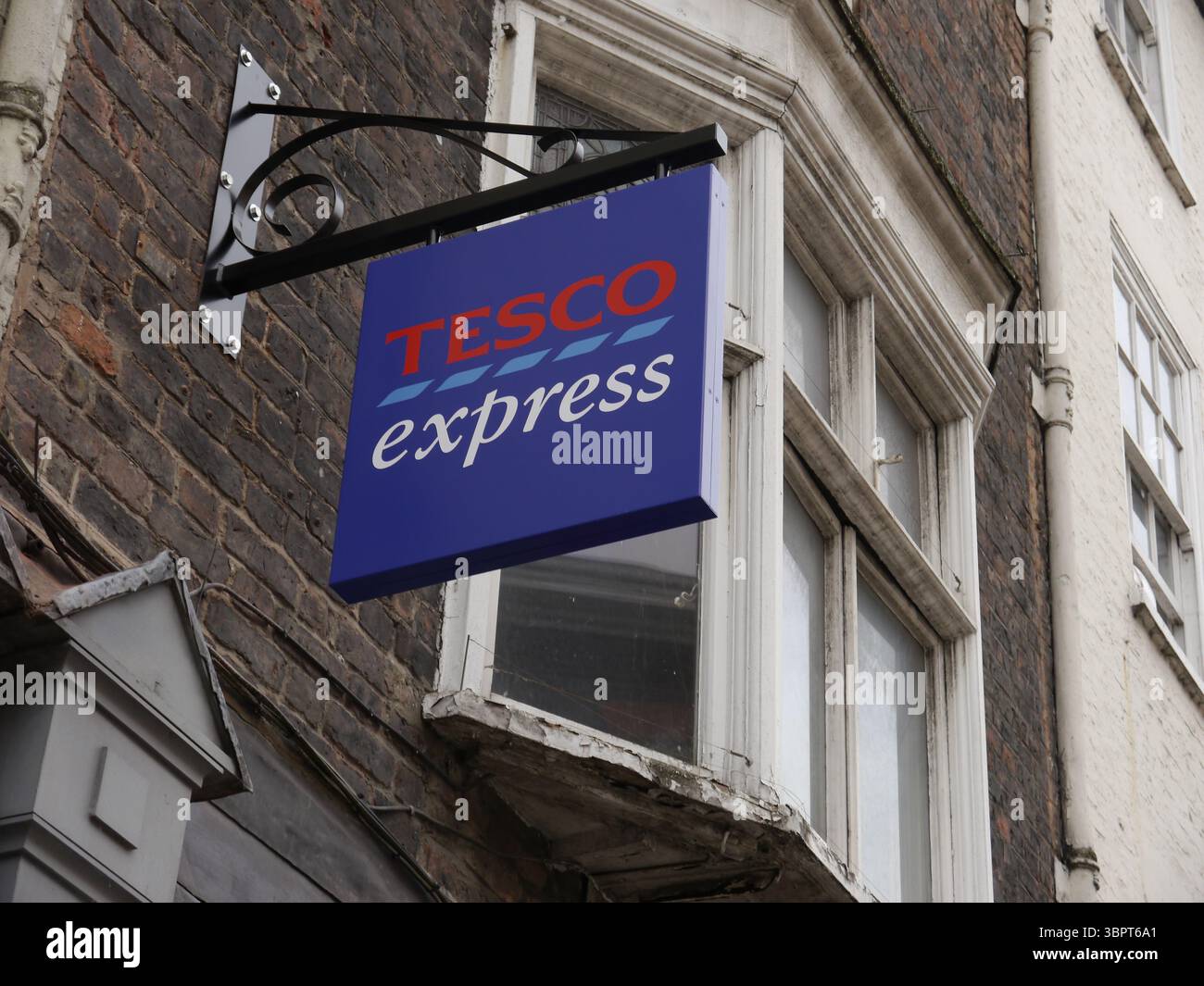 Tesco, express Corporate logo signs in York City centre in June 2025 ...