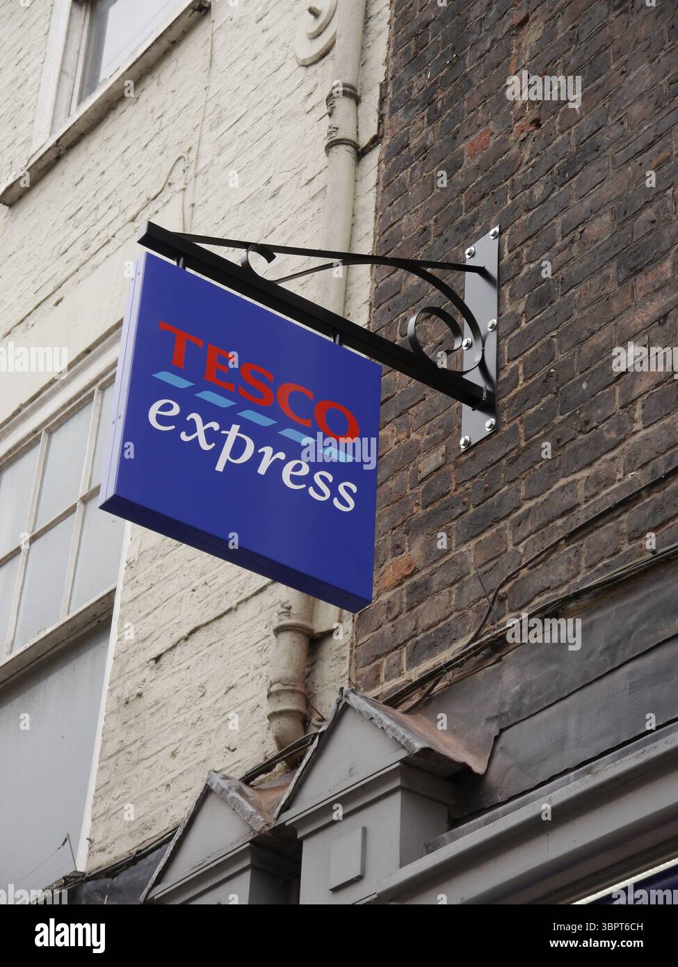 Tesco, express Corporate logo signs in York City centre in June 2025 ...