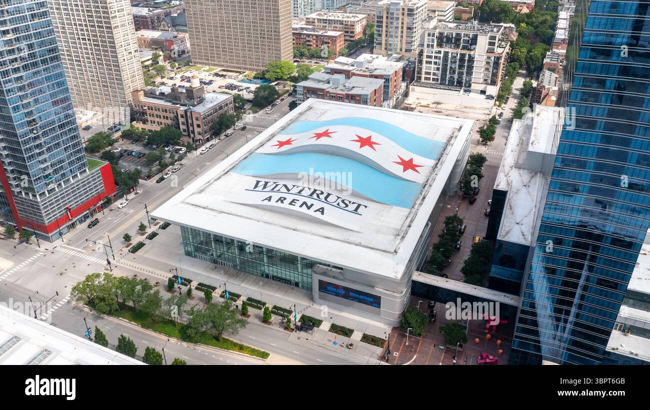 Aerial view of Wintrust Arena, which is across from the McCormick Place ...
