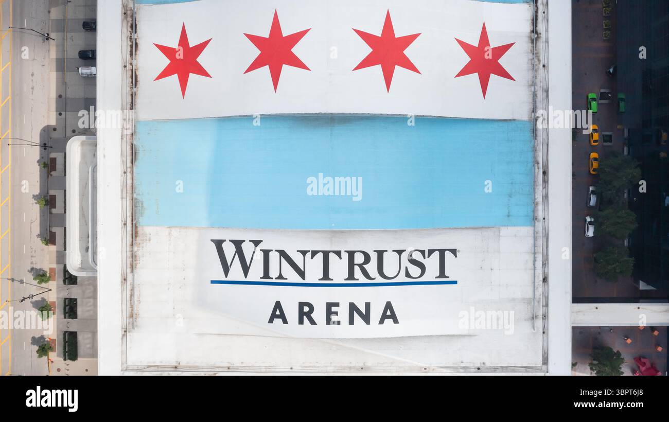 Aerial view of Wintrust Arena, which is across from the McCormick Place ...