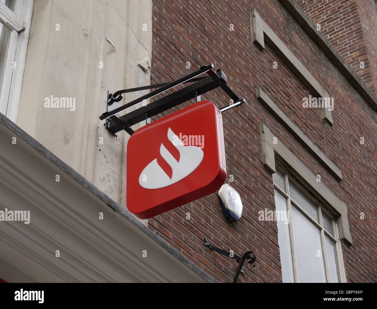 Santander bank Corporate logo signs in York City centre in June 2025 Editorial Use Only Stock ...