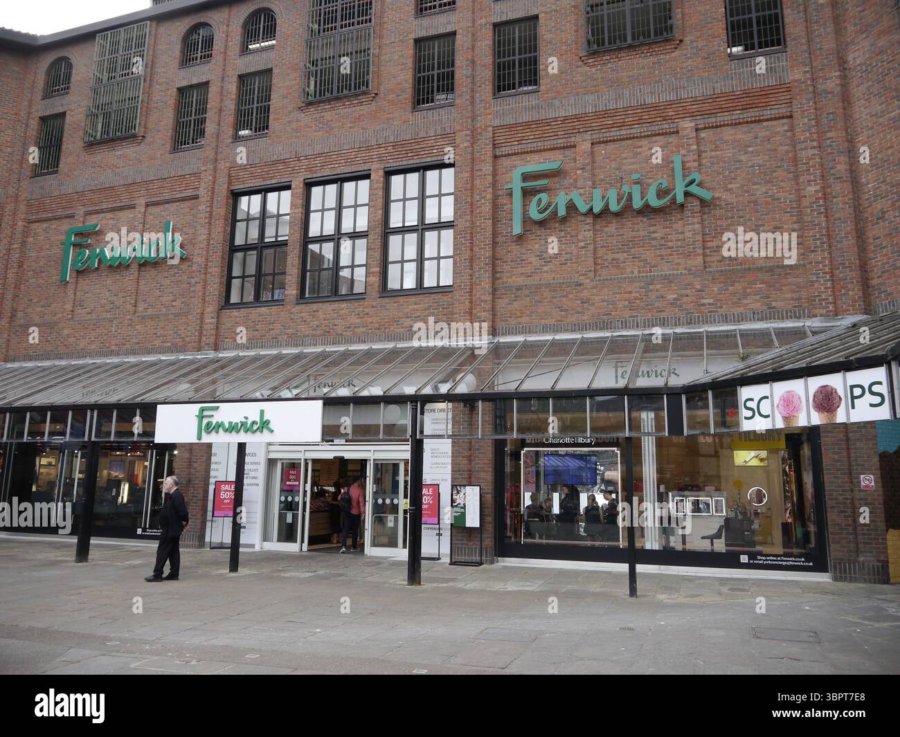 Fenwick store shop department Corporate logo signs in York City centre ...