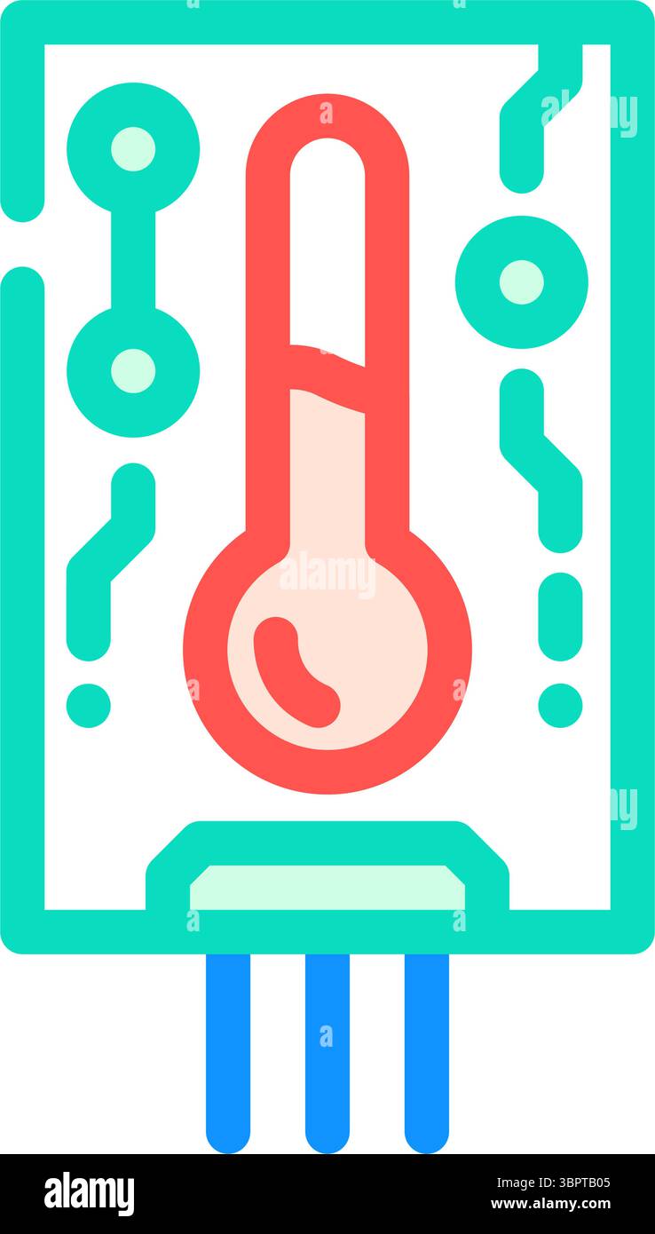 temperature sensor module color icon vector illustration Stock Vector ...