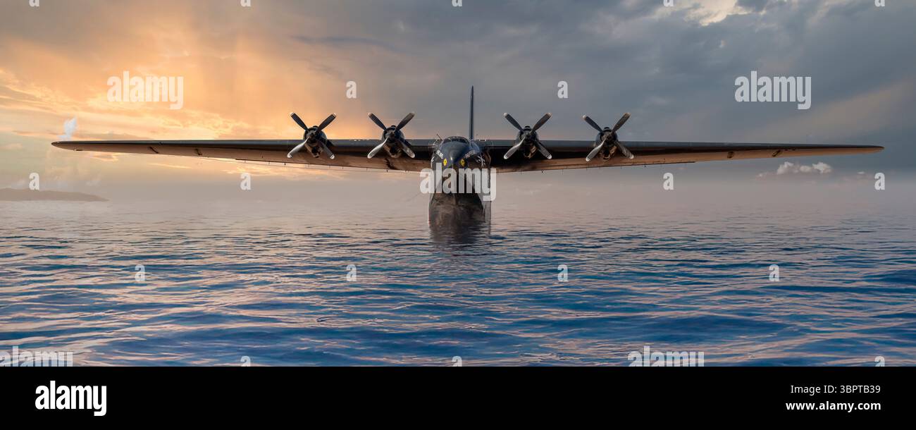 Martin JRM Mars Flying boat, a WWII era water bomber that served with ...