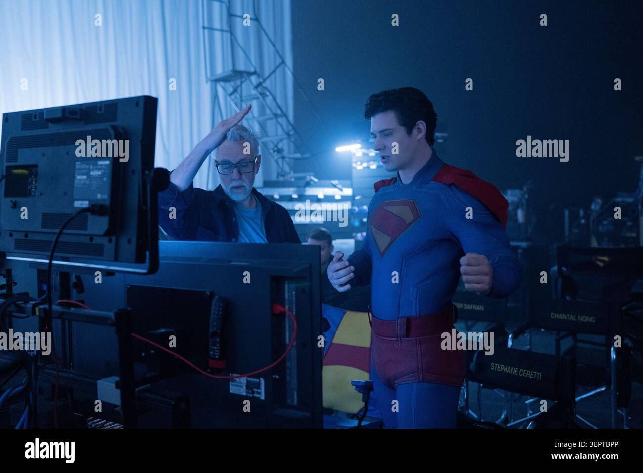 Superman (2025) Director JAMES GUNN DAVID CORENSWET on the set of ...